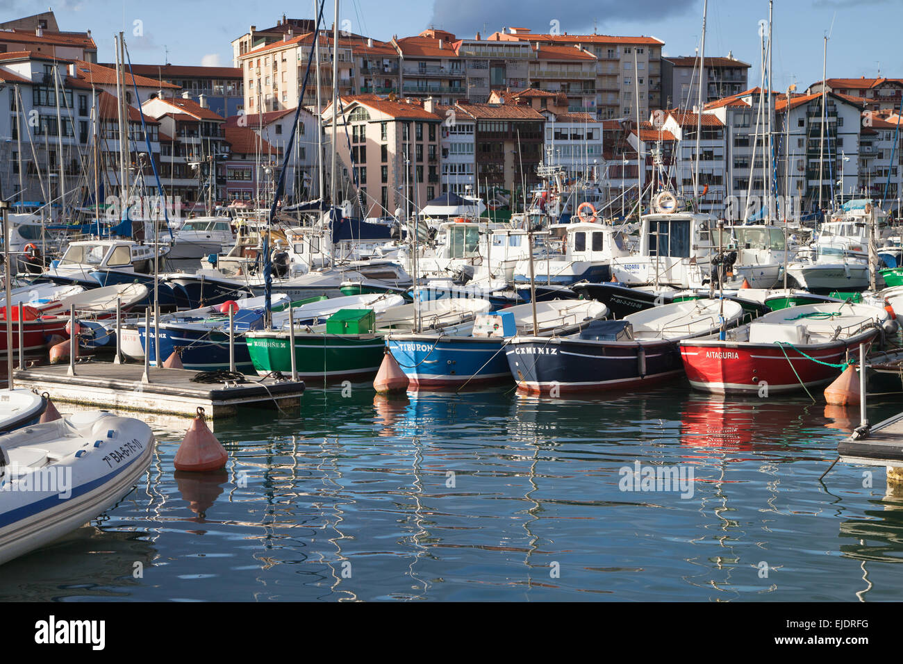 Port of Lekeitio in the Basque coast, Spain Stock Photo - Alamy