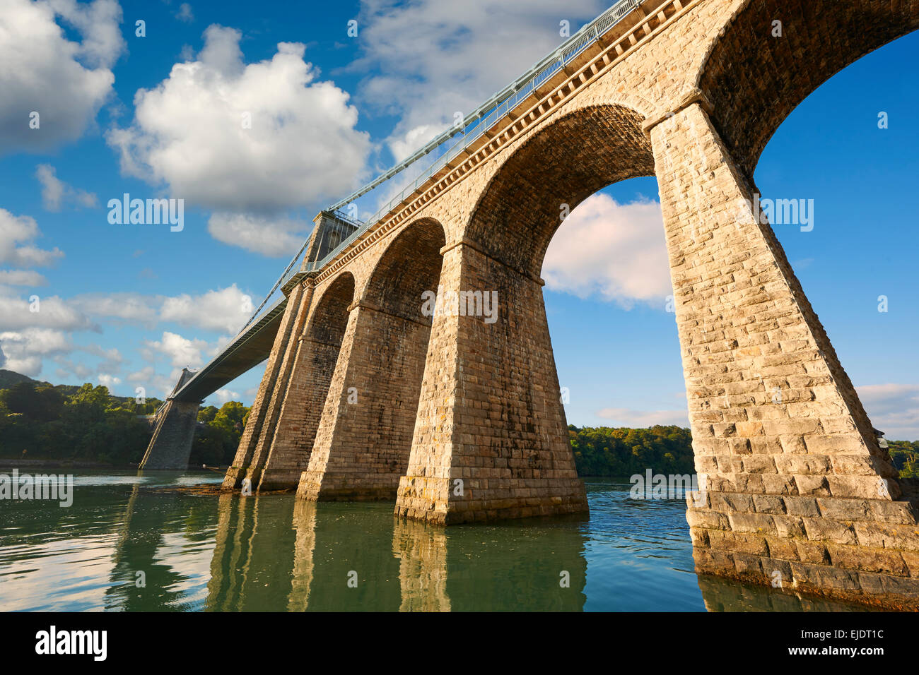 Menai Suspension Bridge, completed in 1826 crossing the menai straits ...