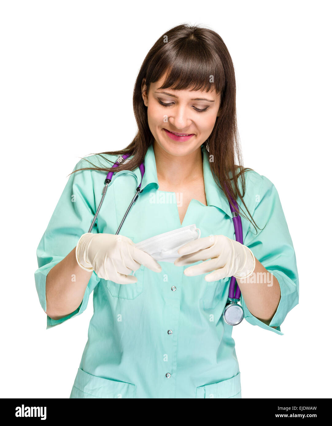 Female doctor wearing surgical mask Stock Photo - Alamy