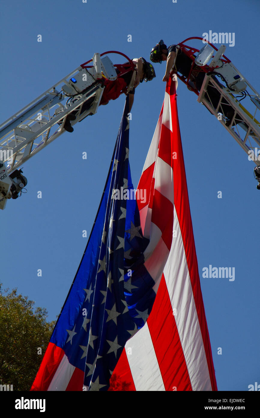 Flag at Police Memorial Service Stock Photo - Alamy