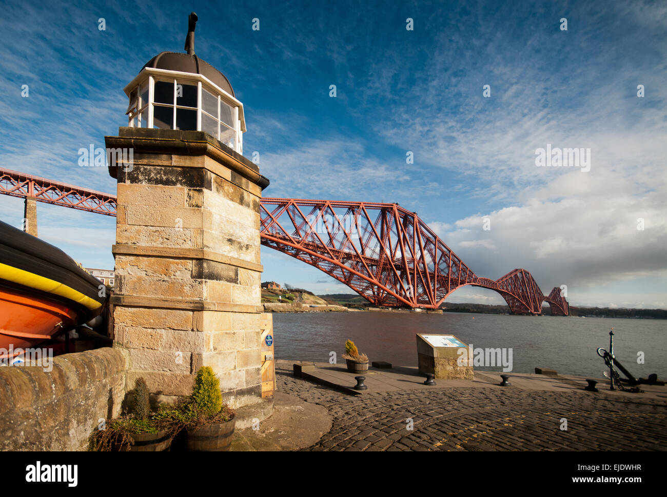 The world famous Forth Bridge crossing the Firth of Forth from North ...