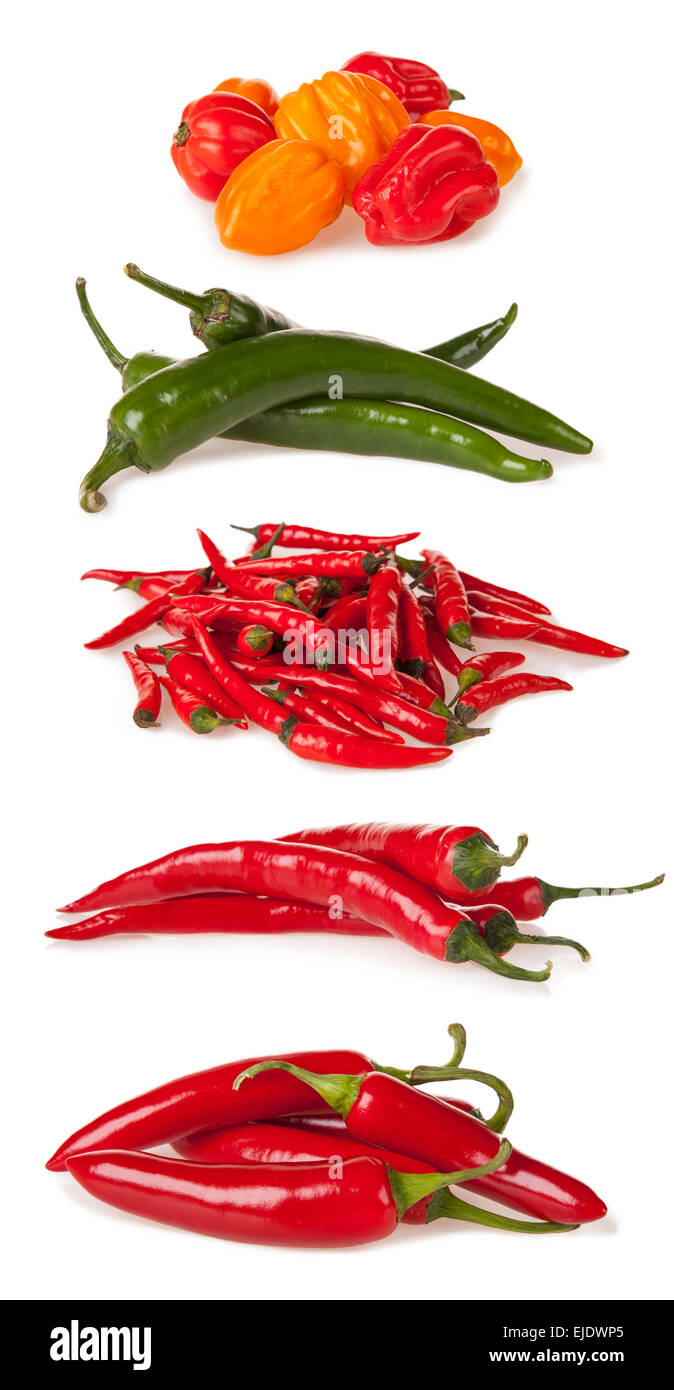 Chilli, white background Cut Out Stock Images & Pictures - Alamy