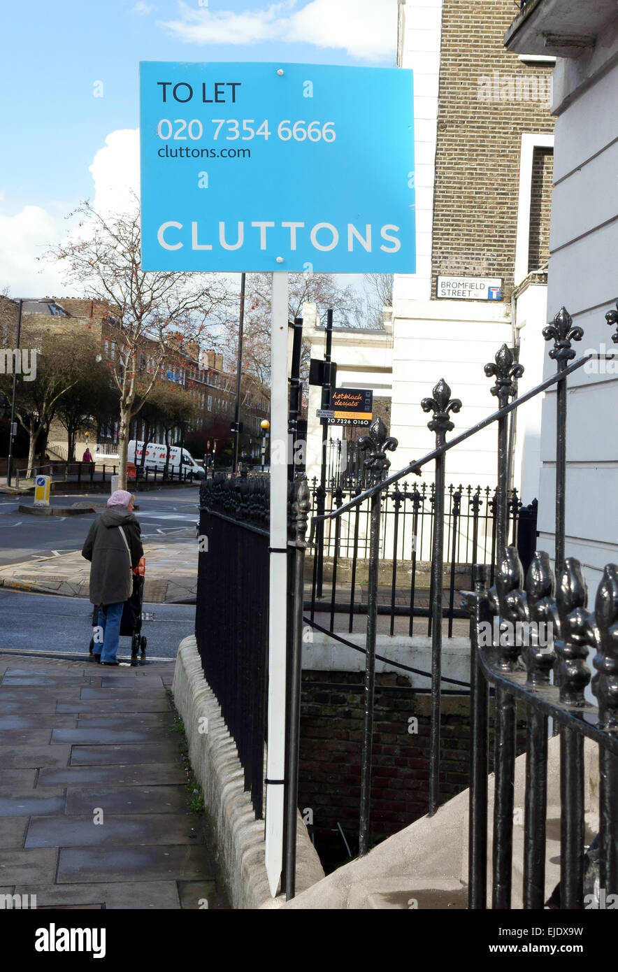 Cluttons letting sign hi-res stock photography and images - Alamy