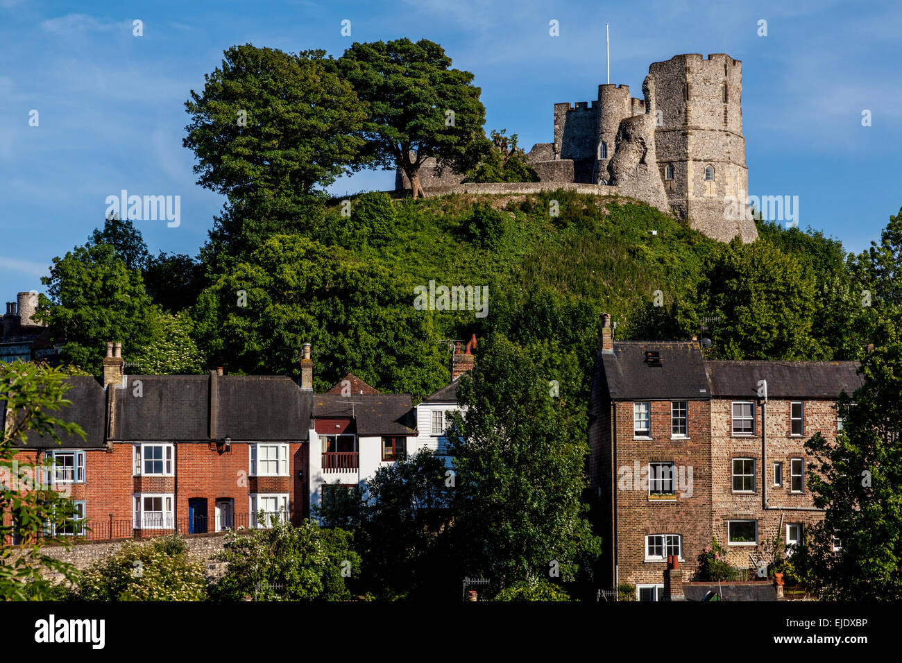 Lewes Castle and Surrounding Houses, Lewes, Sussex, UK Stock Photo - Alamy