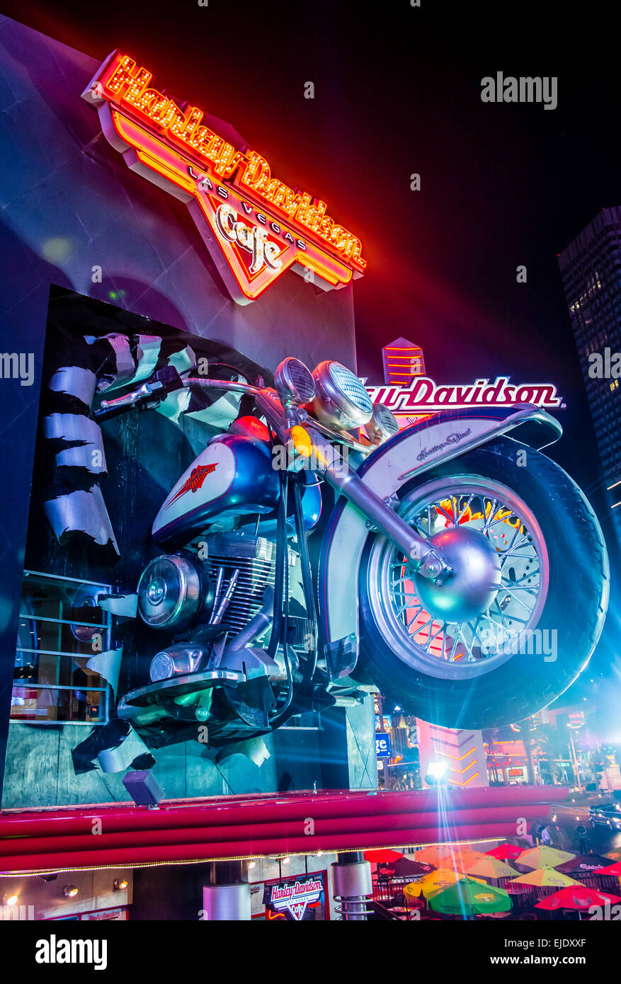 The Harley Davidson Cafe in Las Vegas strip Stock Photo - Alamy