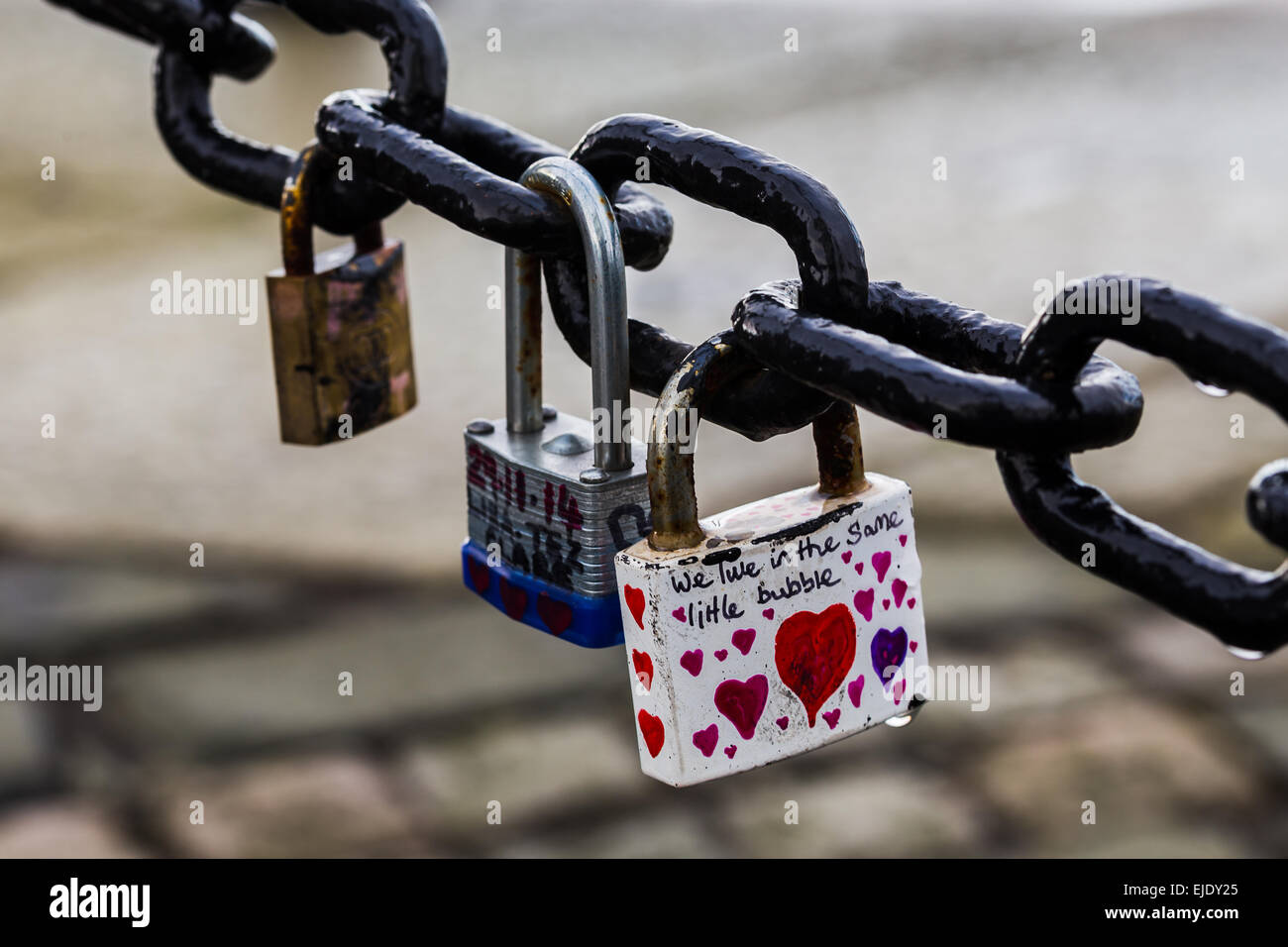 Love Locks Albert Dock Liverpool High Resolution Stock Photography and ...