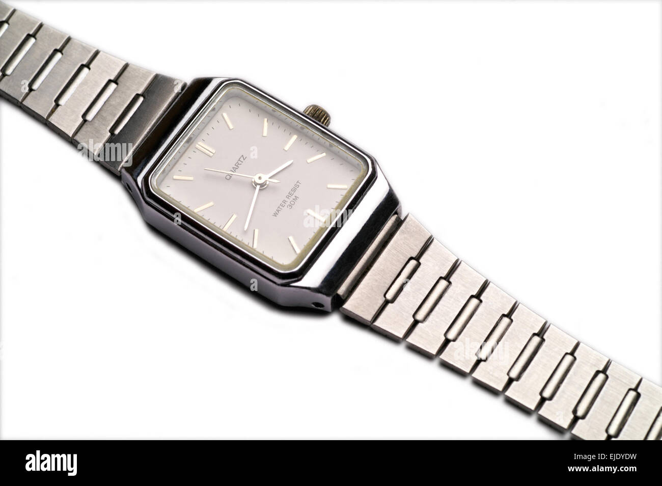 Isolated metal wrist watch Stock Photo - Alamy