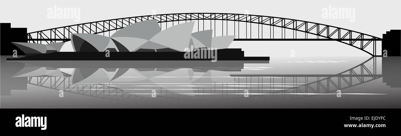 Sydney Harbor Bridge - banner - vector Stock Vector Image & Art - Alamy