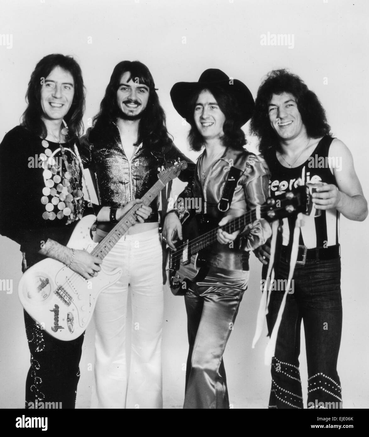 GEORDIE Promotional photo of English glam-rock group about 1973 Stock ...