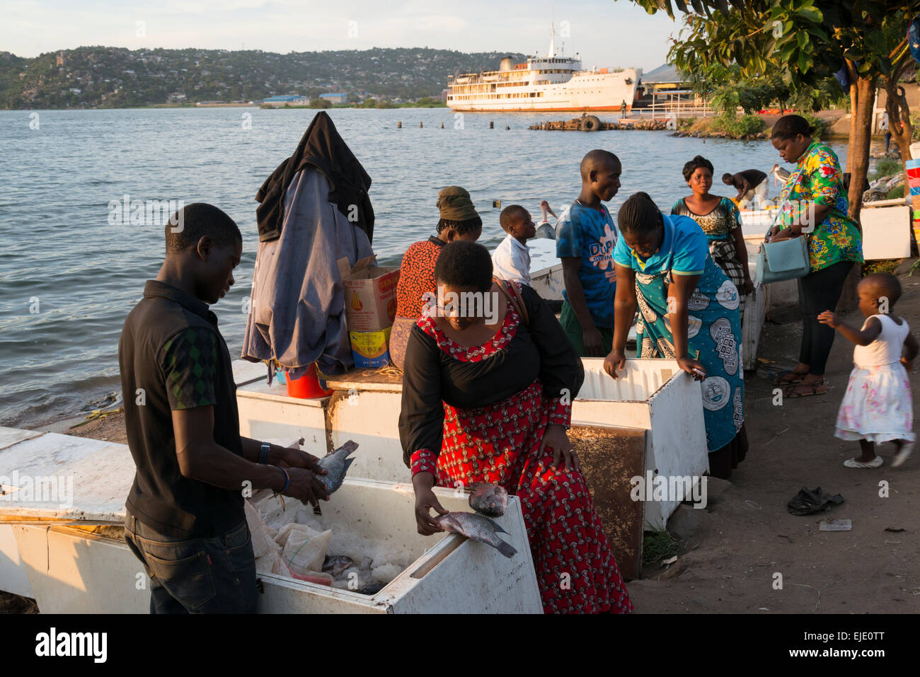 Fish market. Mwanza. Lake Victoria. Tanzania Stock Photo - Alamy