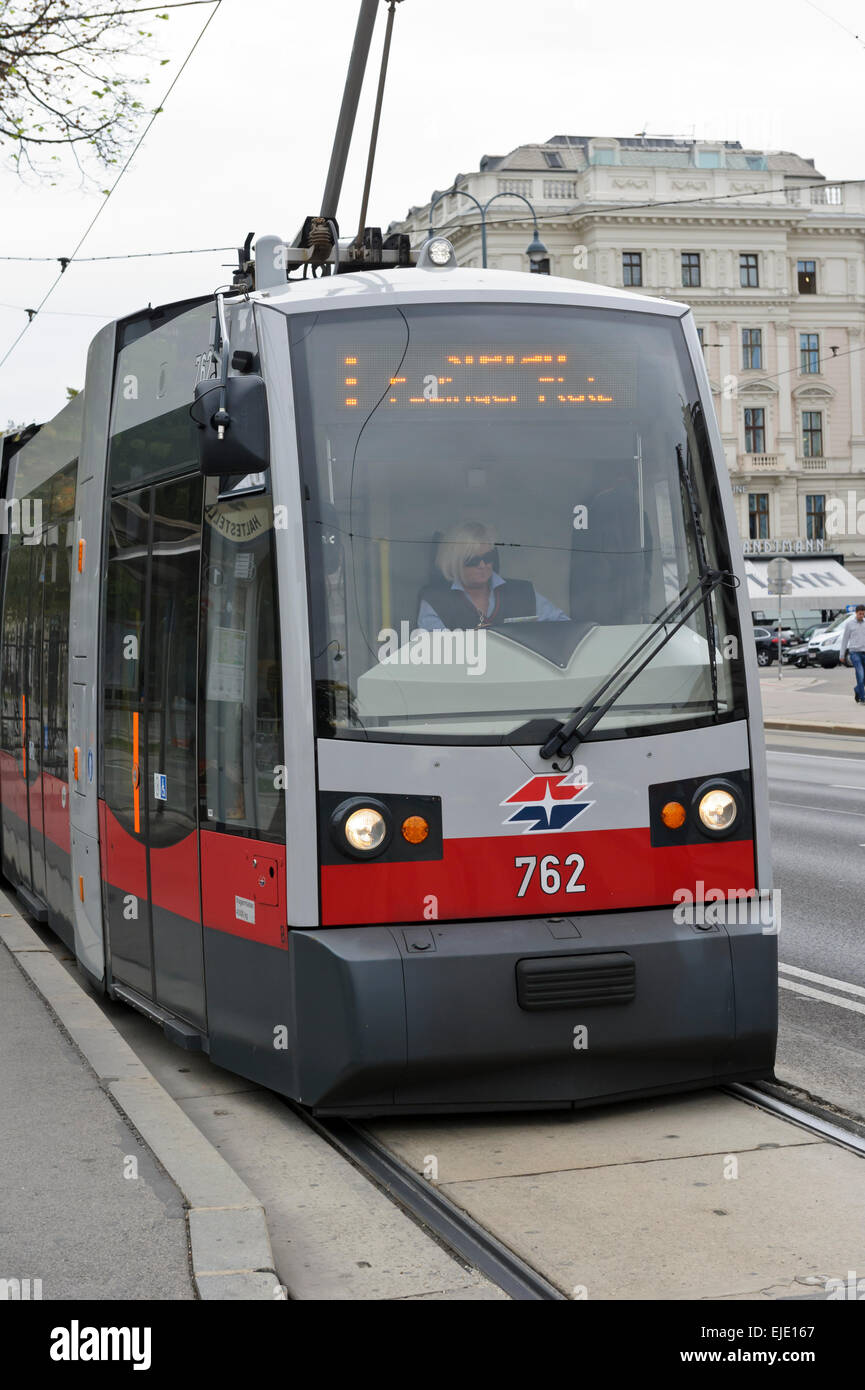 A modern electric tram in Vienna, Austria Stock Photo - Alamy