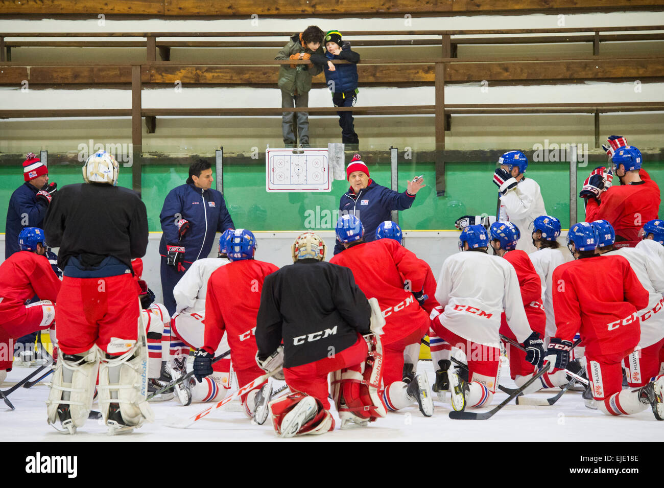 Velke Popovice, Czech Republic. 24th Mar, 2015. Coach Vladimir Ruzicka ...