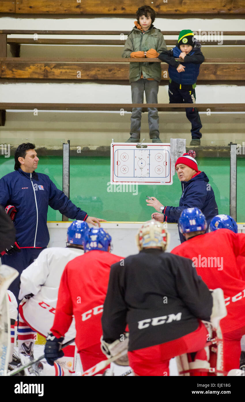 Velke Popovice, Czech Republic. 24th Mar, 2015. Coach Vladimir Ruzicka ...