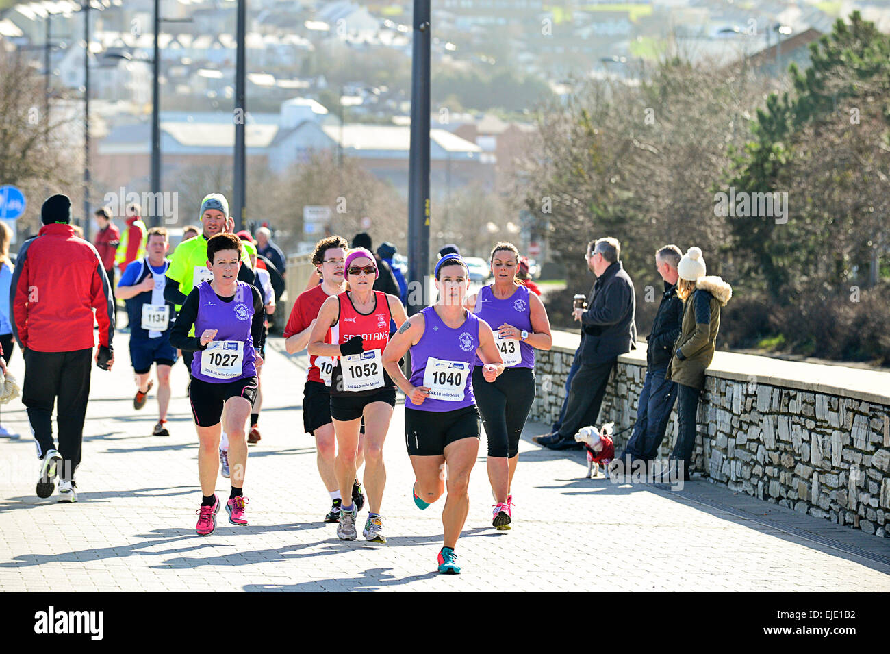 Runners participating in a half-marathon race in Londonderry, Derry ...