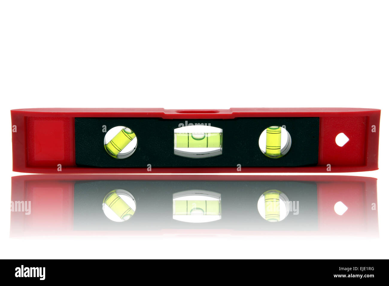 isolated construction water level with its reflection Stock Photo - Alamy