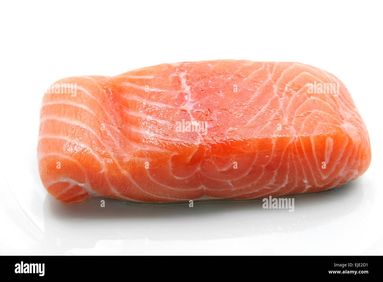 fillet of fresh raw salmon seafood ingredient on dish Stock Photo - Alamy
