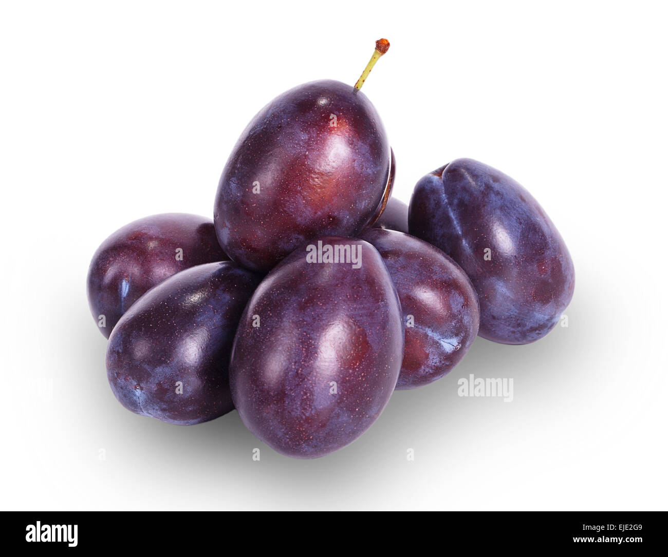 Fresh plums isolated on white background Stock Photo - Alamy