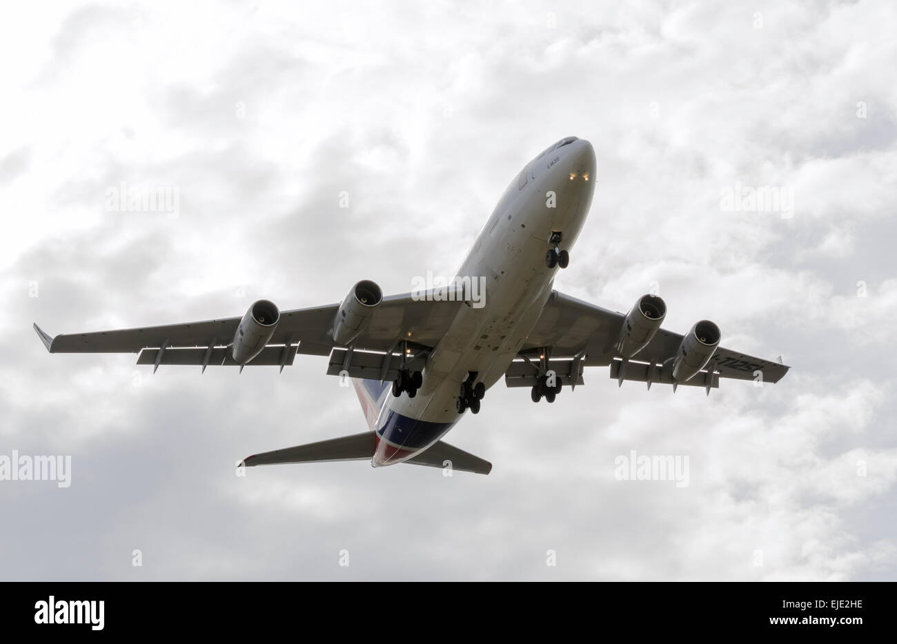 Airplane -Iliushin IL-96-300-, of -Cubana Airlines- airline, landing on ...