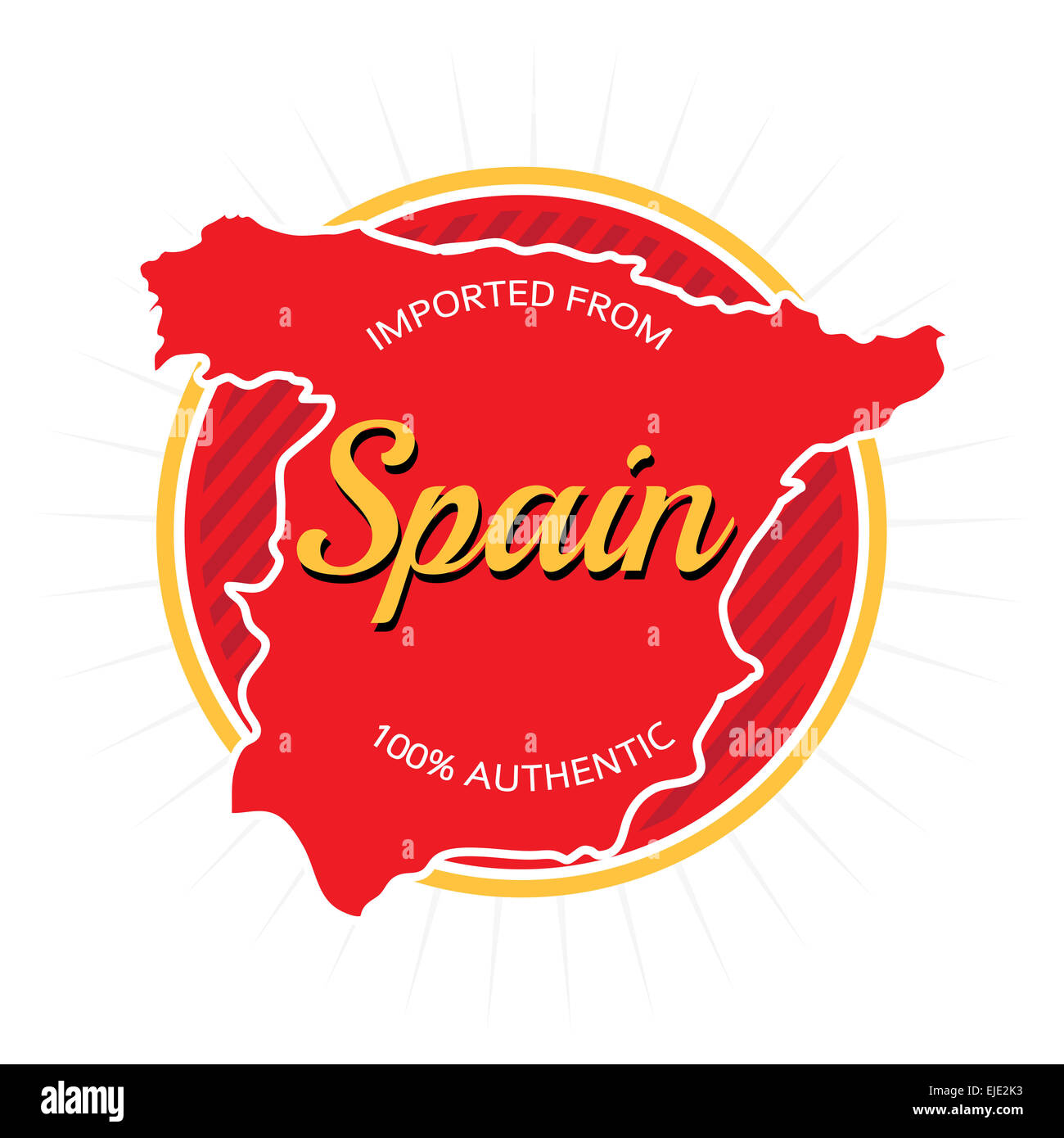 Imported from Spain Label Stock Photo - Alamy