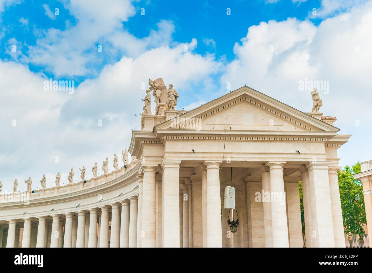 Architectural detail of colonnade in Vatican - Rome, Italy Stock Photo ...