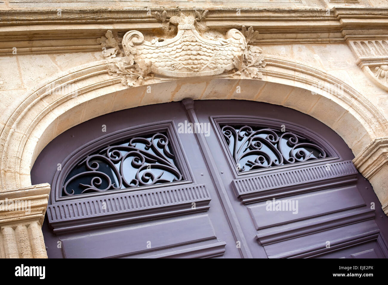 Door and facade of a stylish French mansion Stock Photo - Alamy