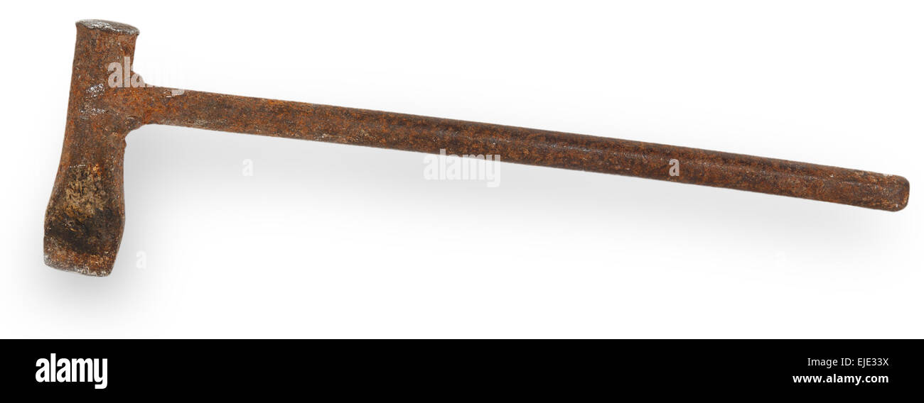 Old metal pickaxe isolated on white background Stock Photo - Alamy