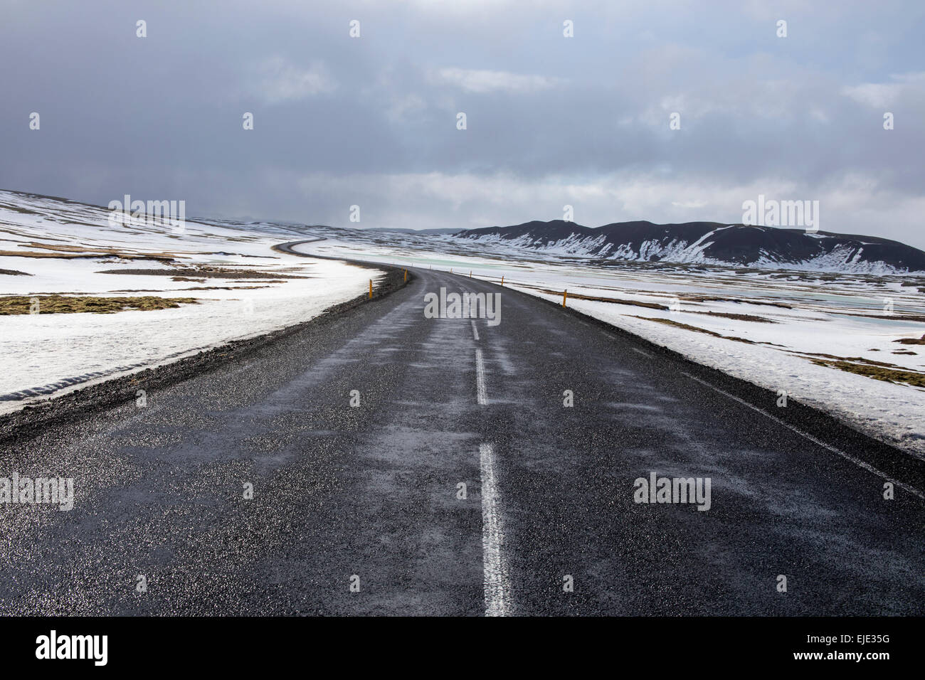Route 37 in WInter Iceland Stock Photo - Alamy