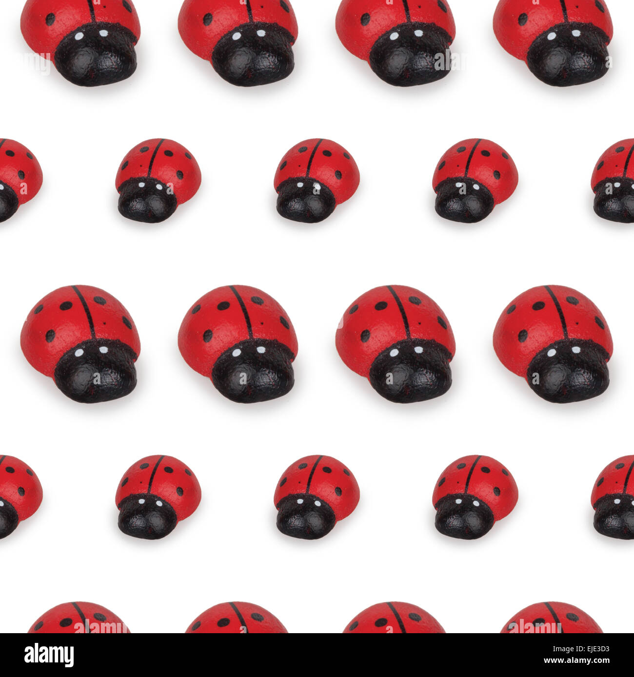 Seamless decorative pattern ladybugs on white background Stock Photo ...