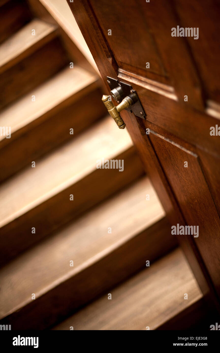 Stairs up to open door hi-res stock photography and images - Alamy