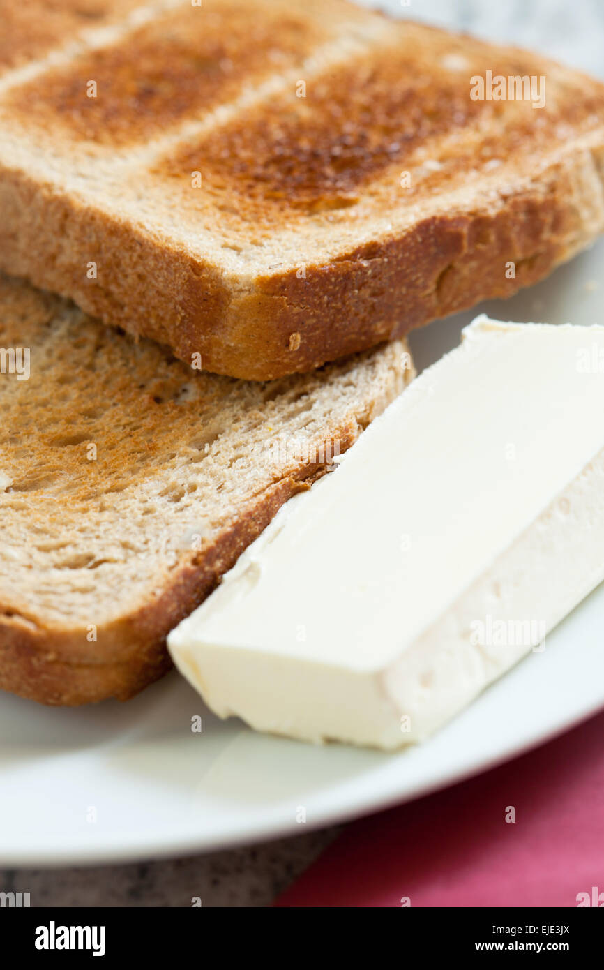 Toast and butter Stock Photo - Alamy