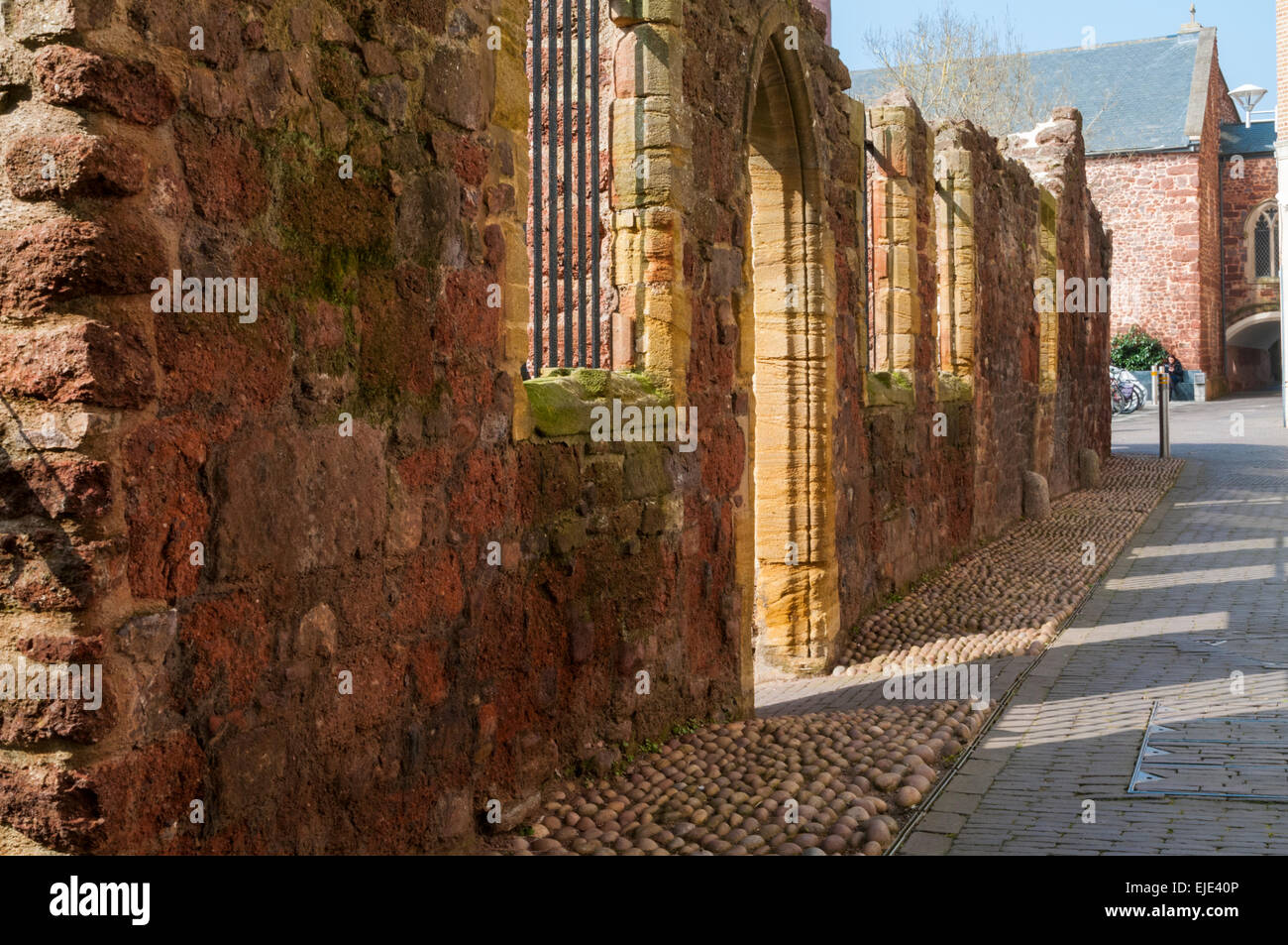 Ruins of the St Catherines Chapel Alms Houses in Exeter City Centre ...