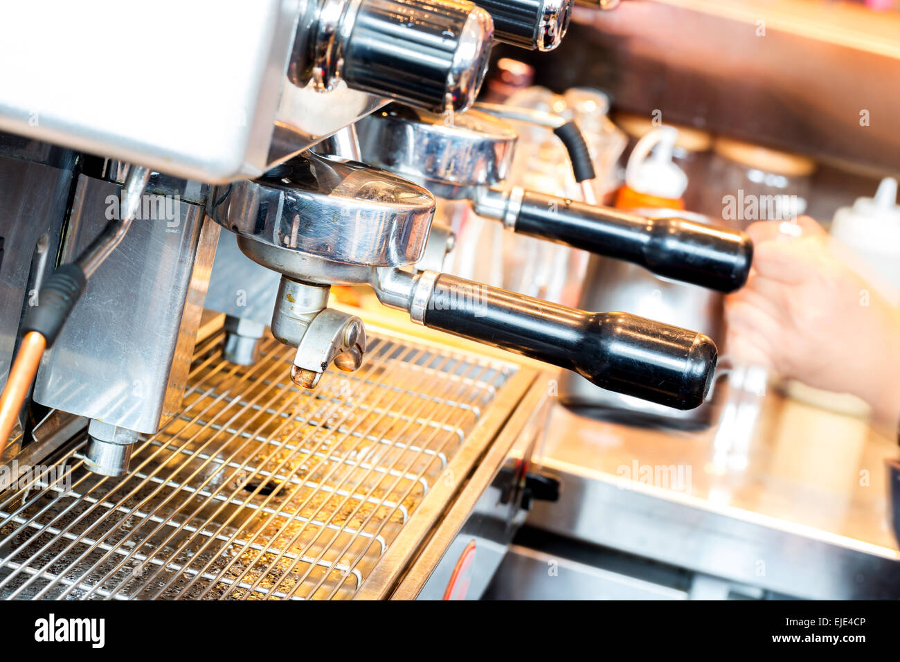 Coffee machine ready to use Stock Photo - Alamy