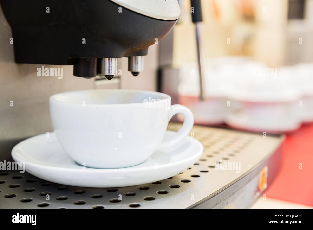 Hot Espresso form Coffee machine Stock Photo - Alamy