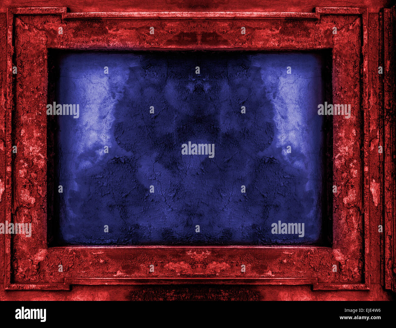 Red and blue old gothic frame Stock Photo - Alamy