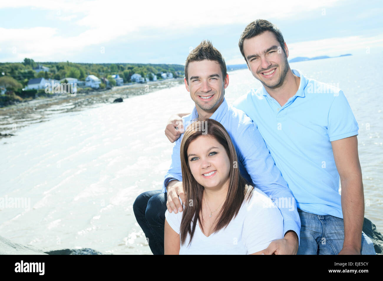 Portrait of a beautiful family brother and sister Stock Photo - Alamy