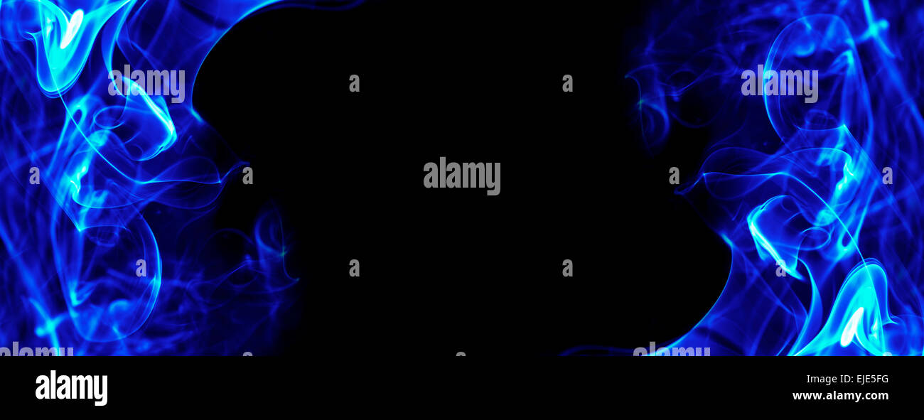 blue fire flames energy frame Stock Photo - Alamy