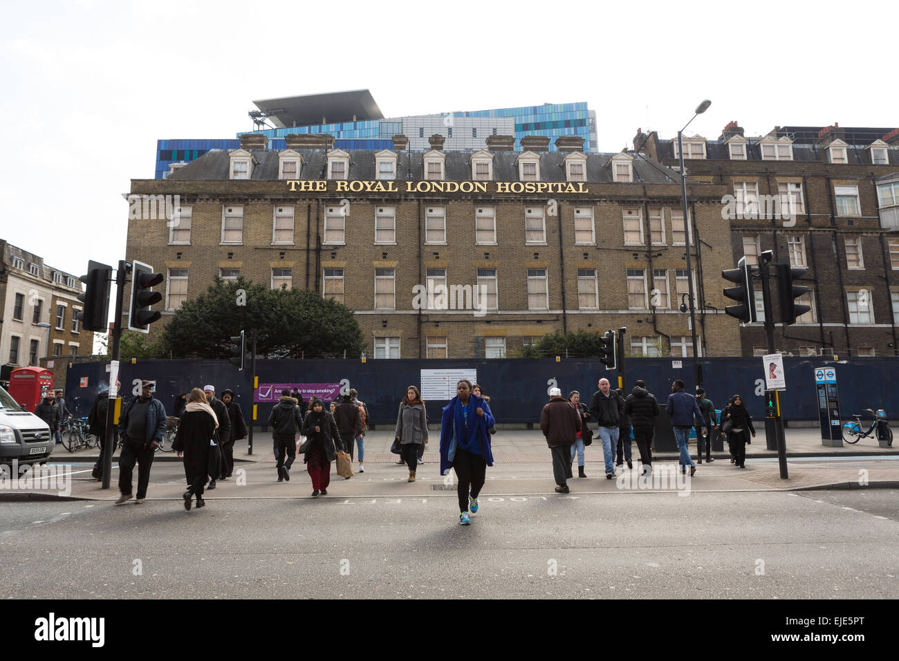 London, UK. 23rd Mar 2015. Exterior of the Royal London Hospital in ...