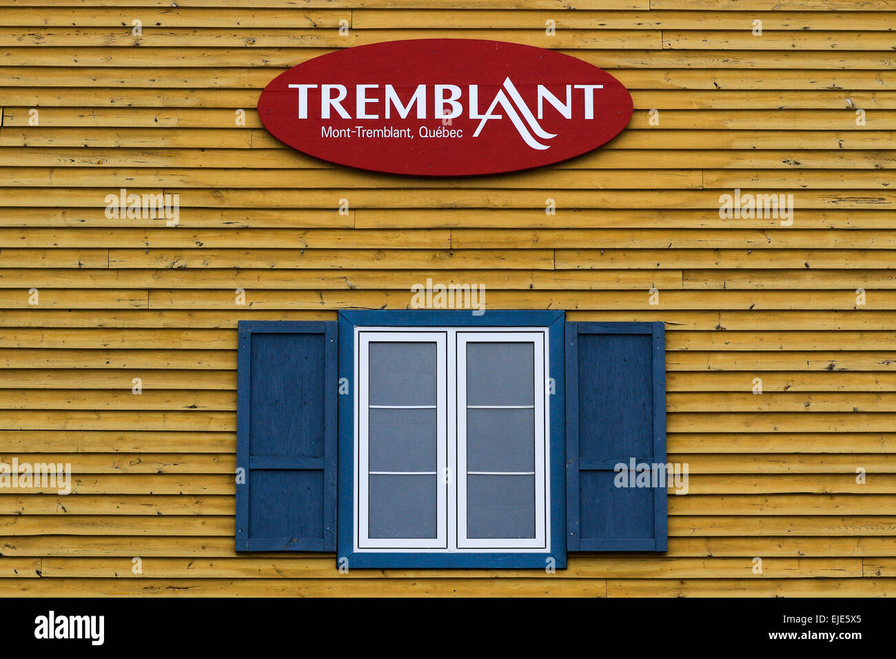 A Mont-Tremblant Ski Resort sign in Quebec Stock Photo - Alamy
