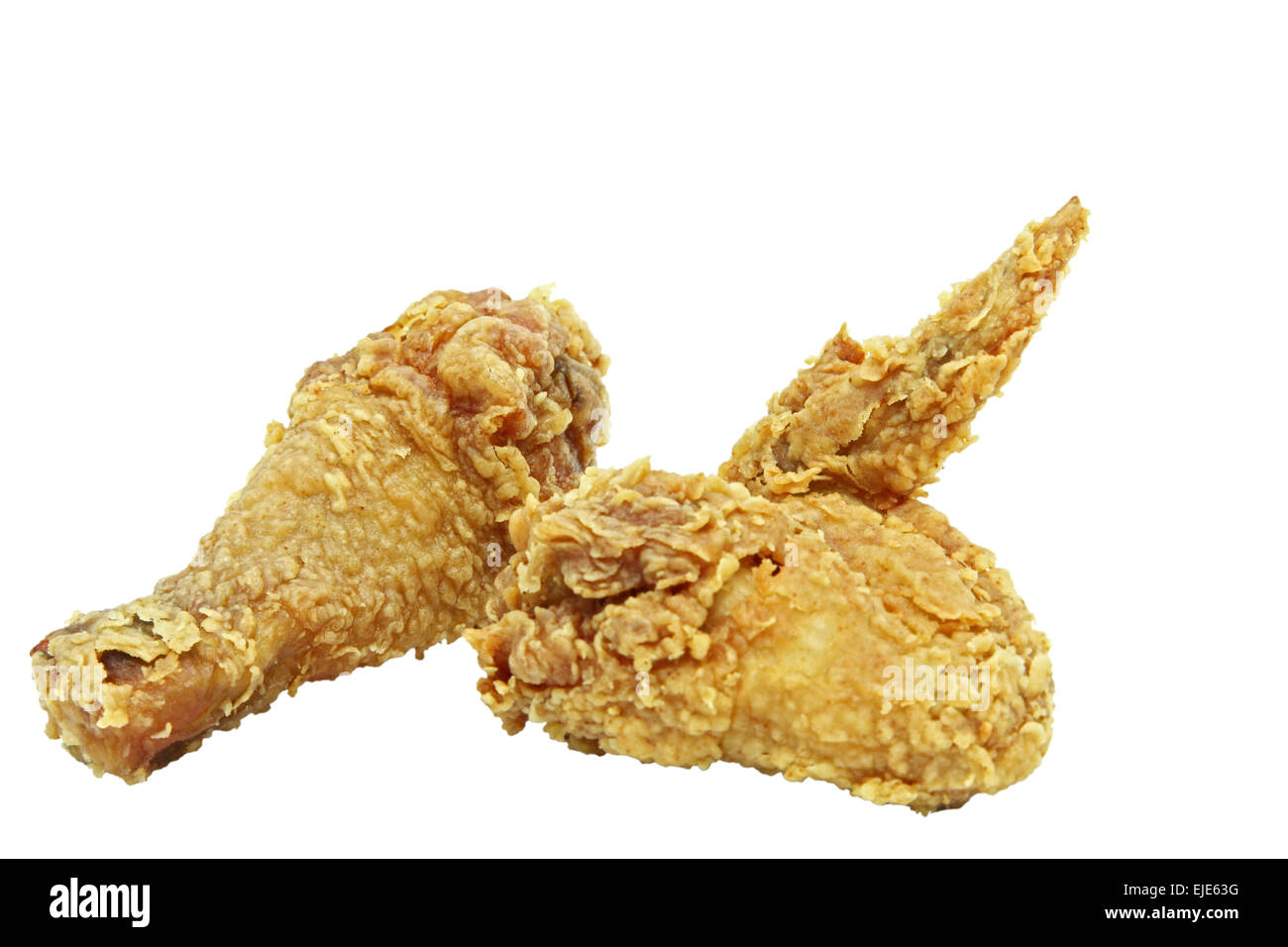crispy and spicy fried chicken wing and drumstick Stock Photo - Alamy