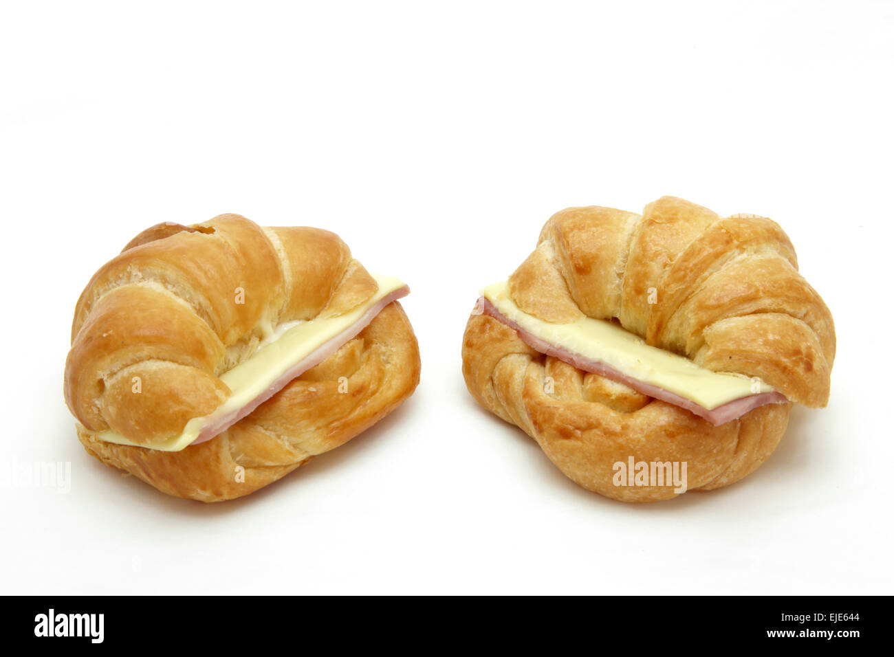 two Ham Cheese croissant Stock Photo - Alamy