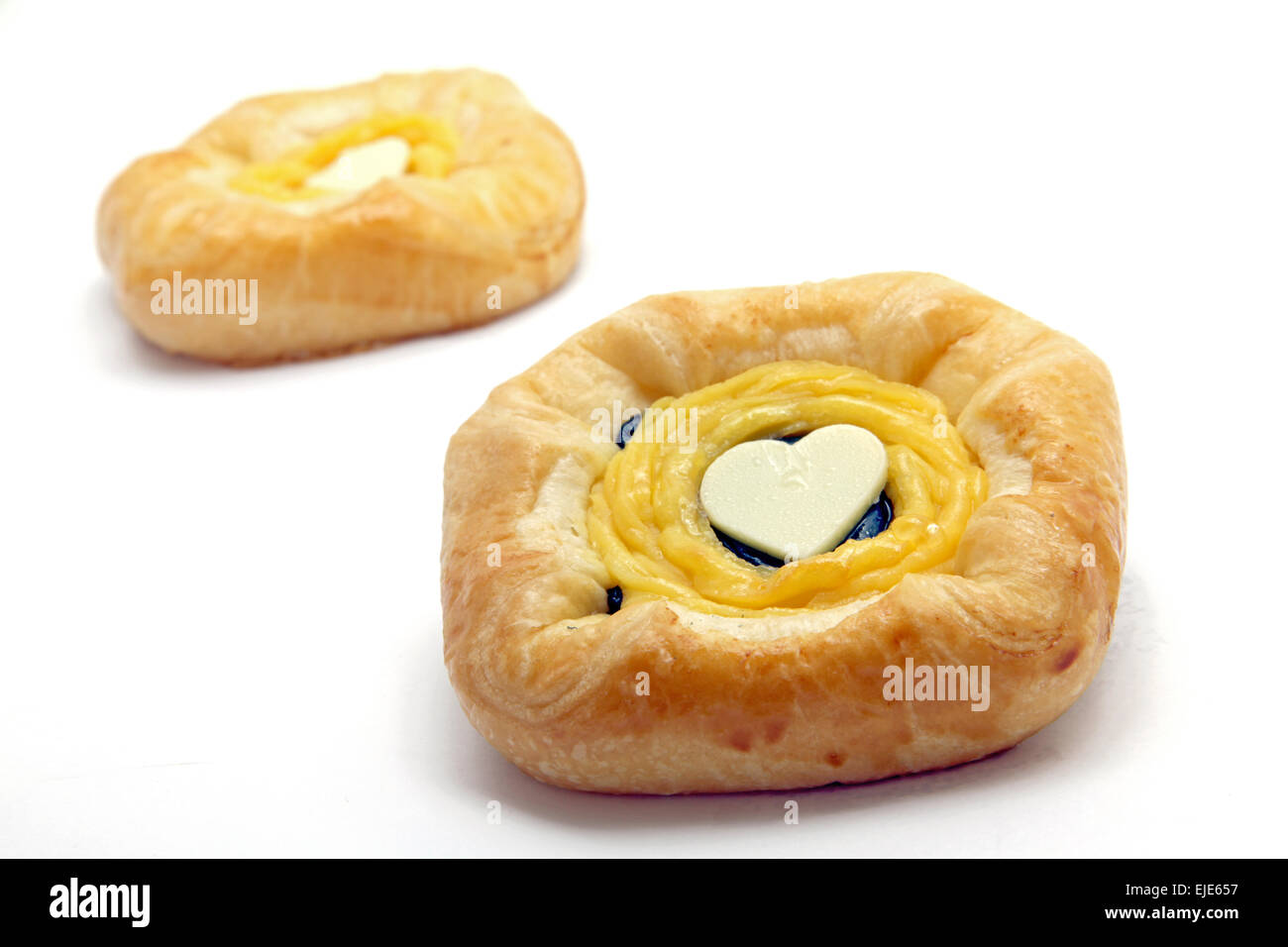 perspective of danish buns Stock Photo - Alamy