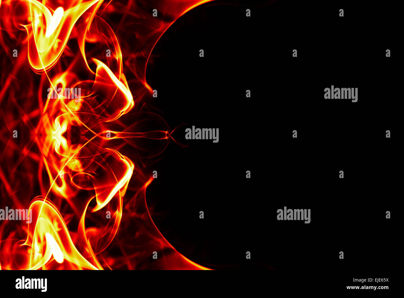 abstract fire frame on black bacground Stock Photo - Alamy