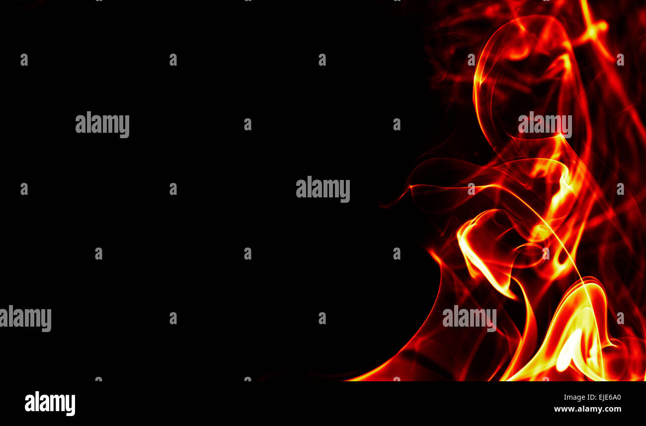 abstract fire frame on black bacground Stock Photo - Alamy