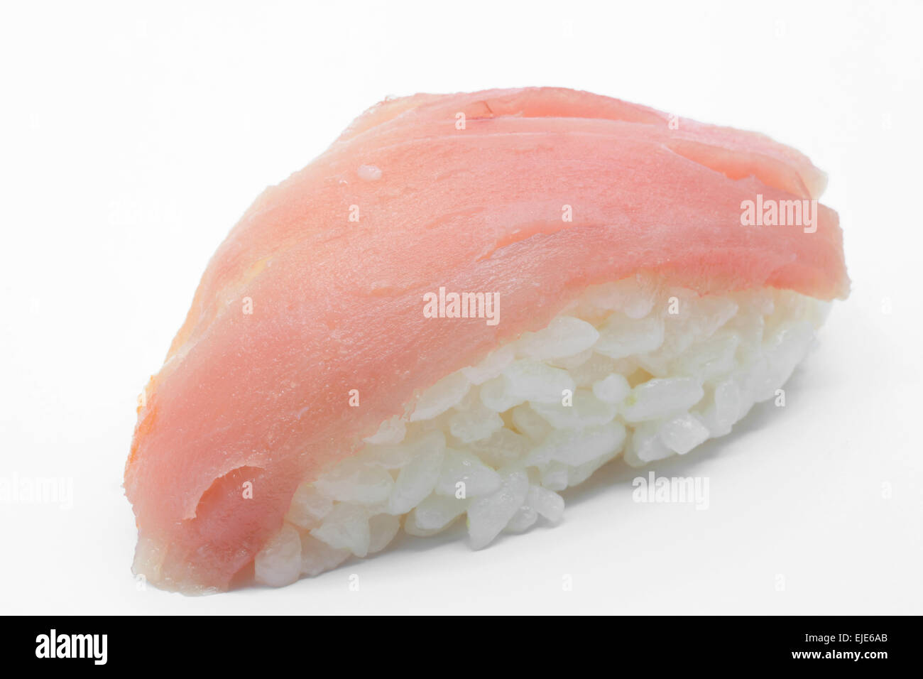 macro shot of hamachi Tuna suhsi nikiri on white background Stock Photo ...