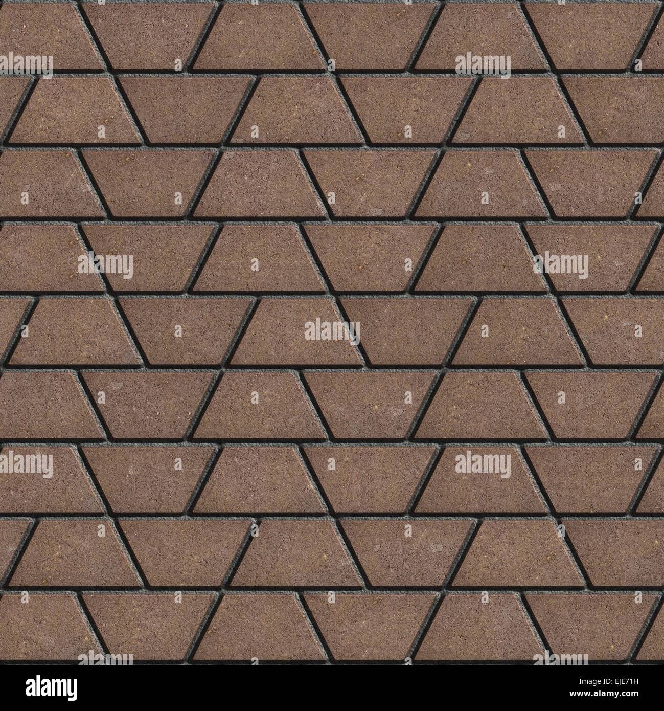 Brown Paving Slabs in the Form Trapezoids. Seamless Tileable Texture ...