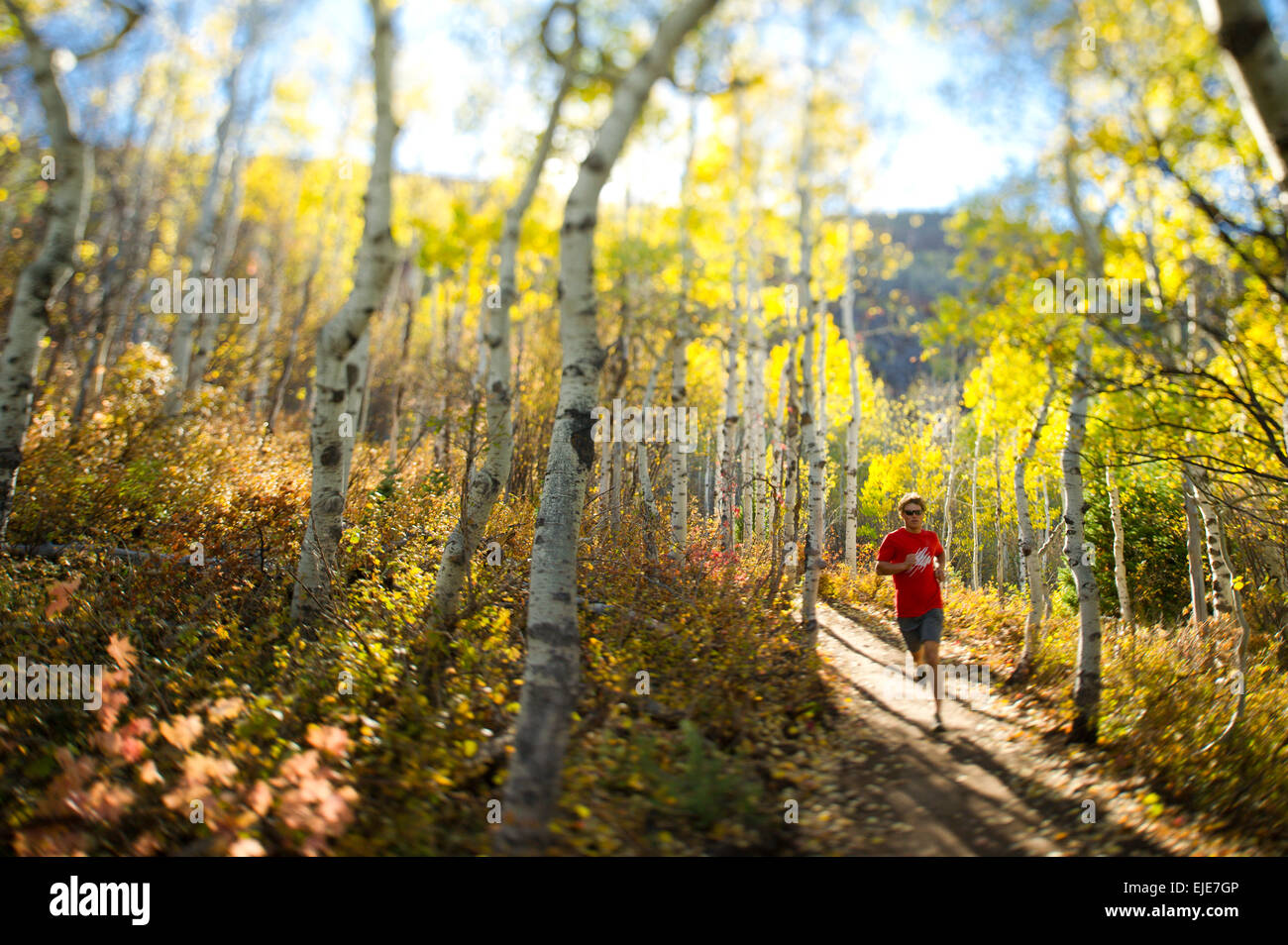 Man running in Utah Stock Photo - Alamy