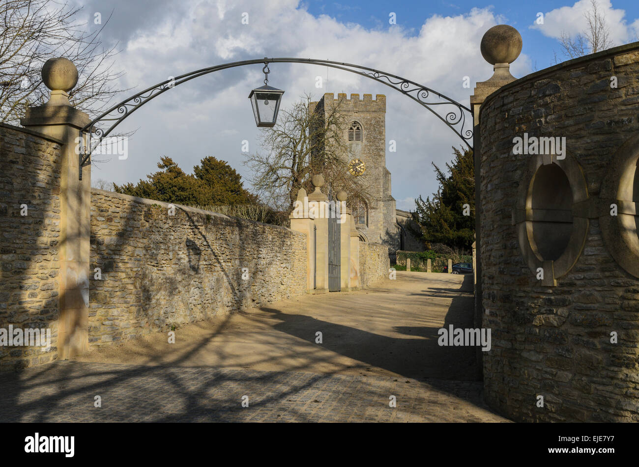 The Church of St. Peter in Great Haseley, Oxfordshire. The village is a ...