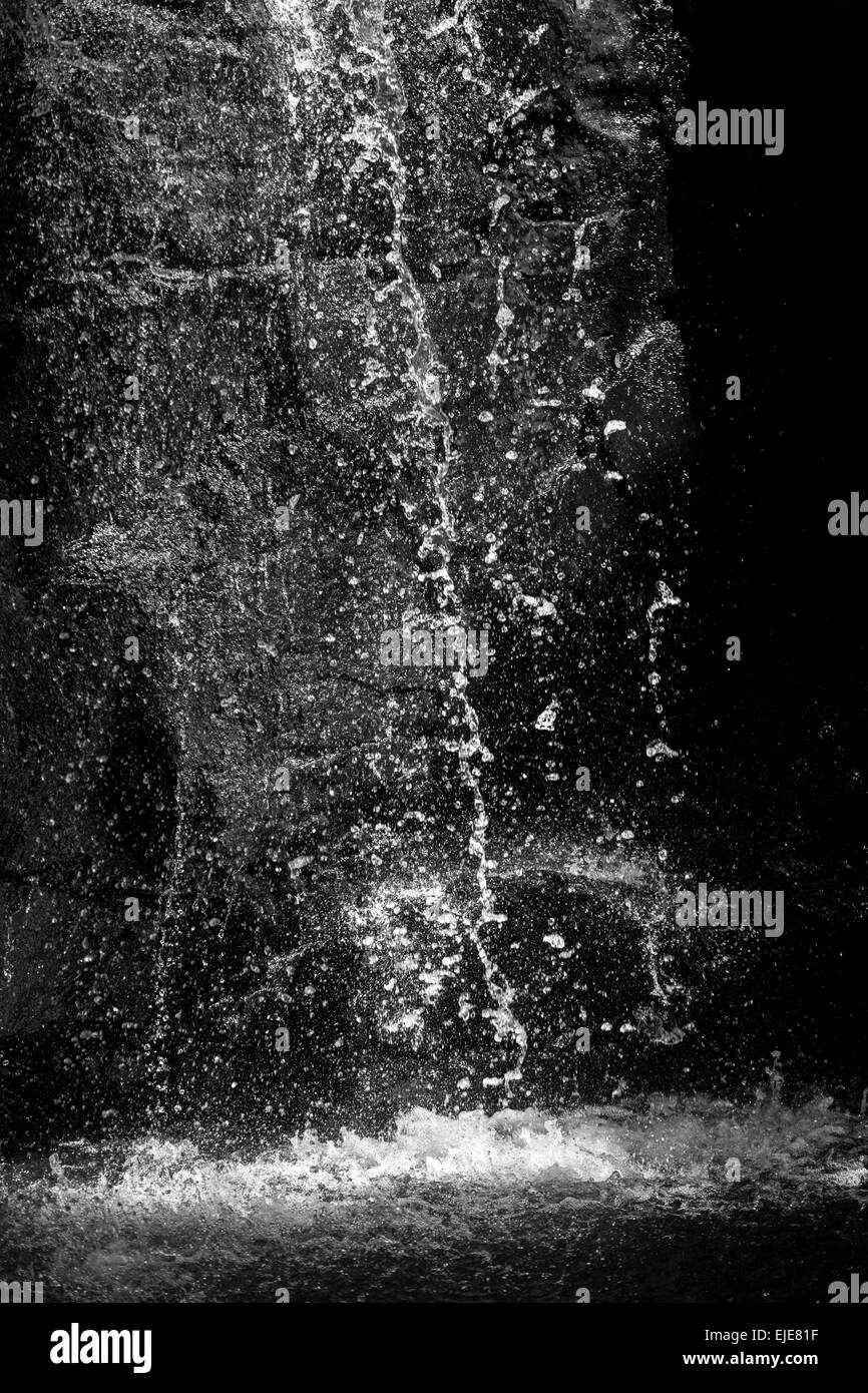 Background texture waterfall stream Black and White Stock Photos ...