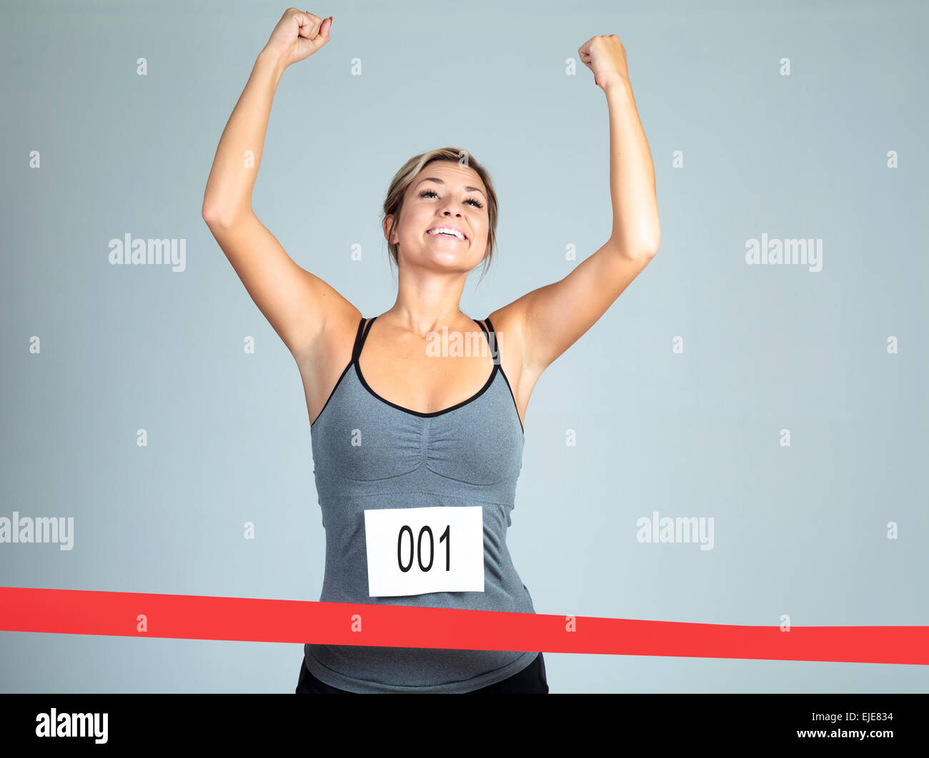 Fit woman marathon runner - isolated over white background Stock Photo ...