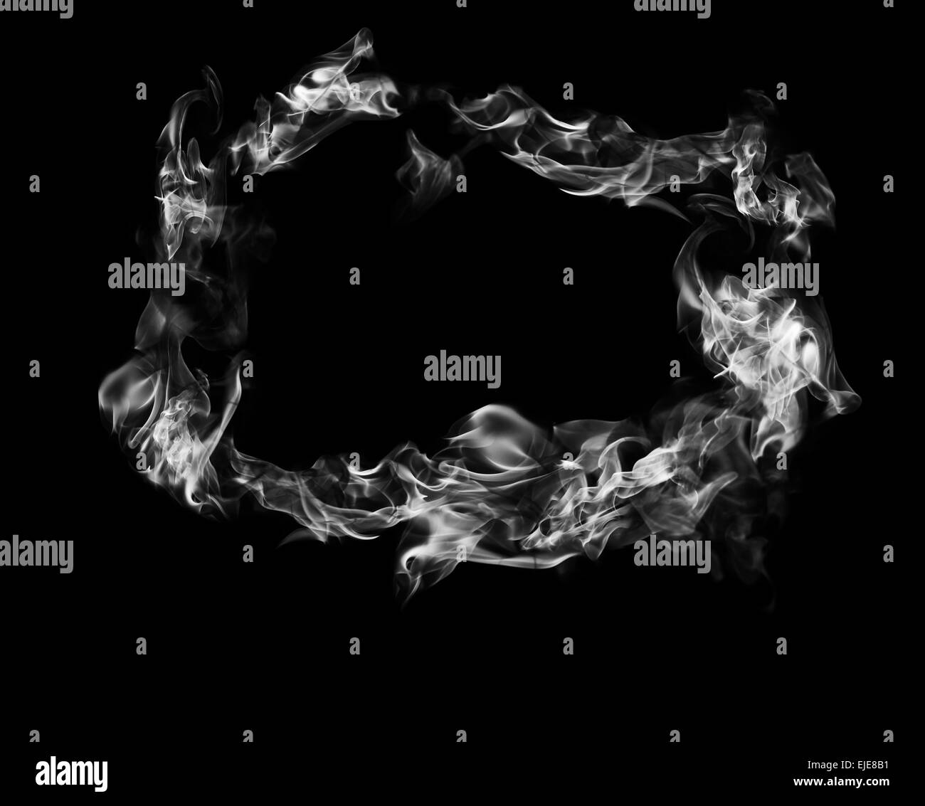 Fire frame isolated on Black and White Stock Photos & Images - Alamy